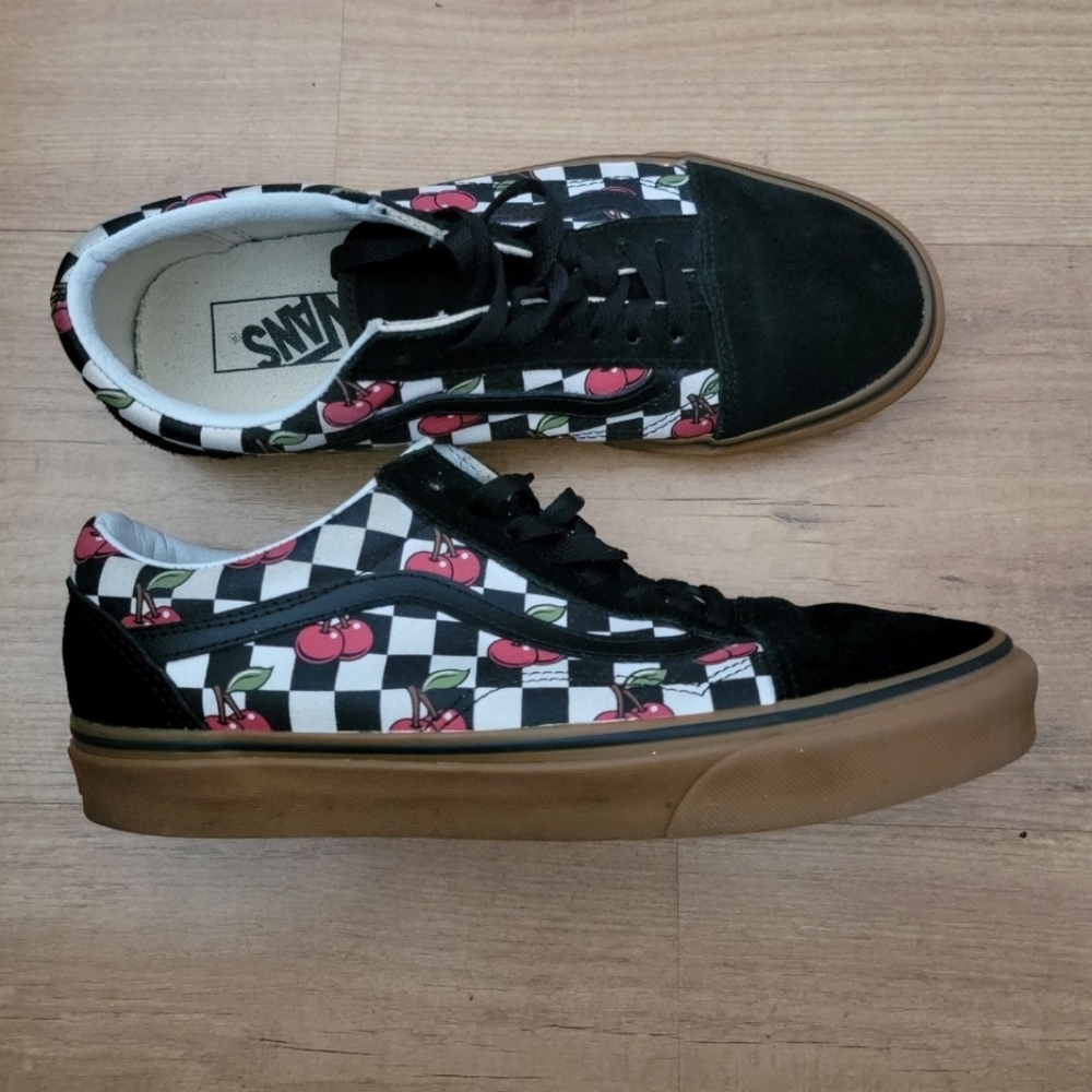 Vans Cherry Checkerboard Unisex Sneakers - Gem